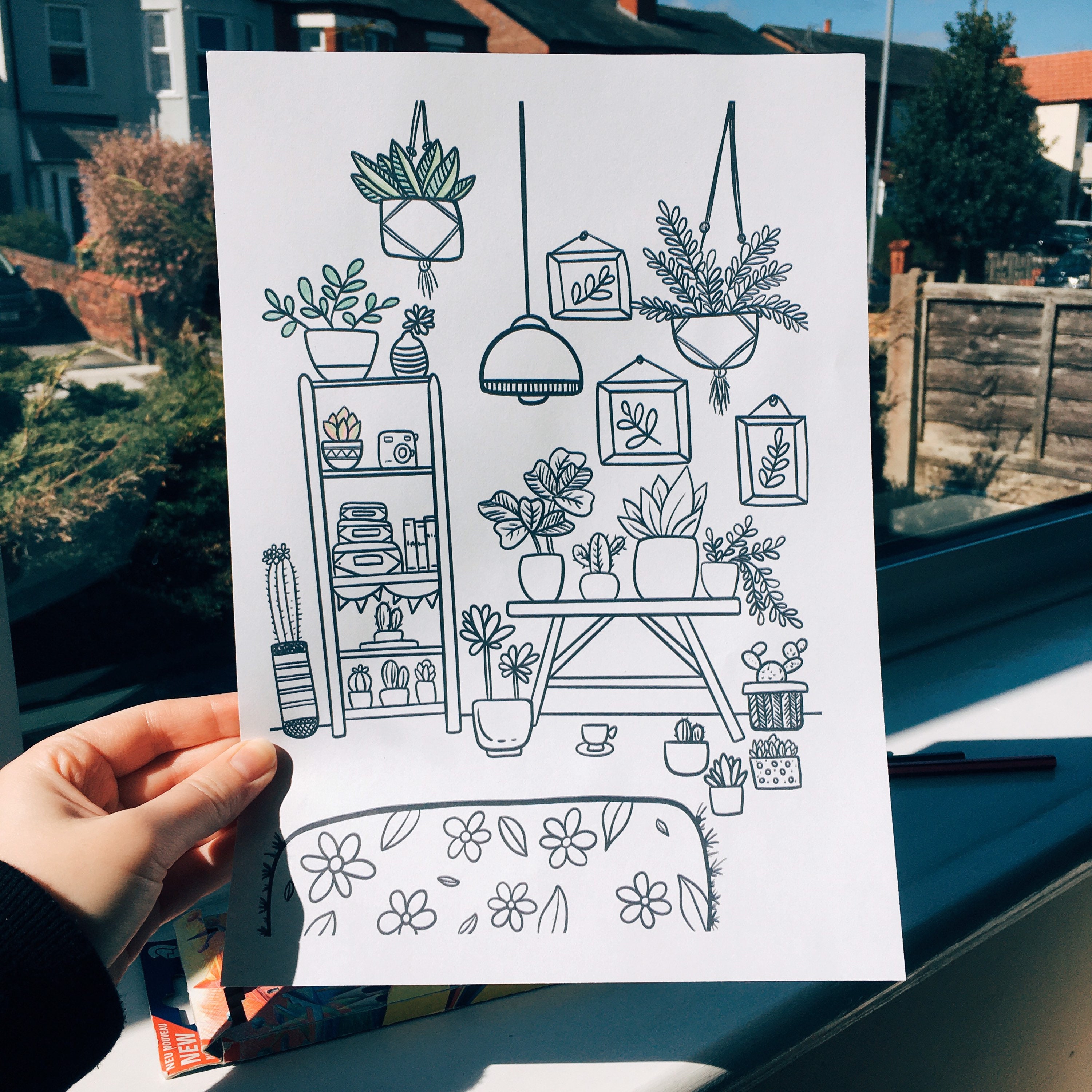 Home Colouring Sheet // Printable // Digital Illustration | Etsy UK