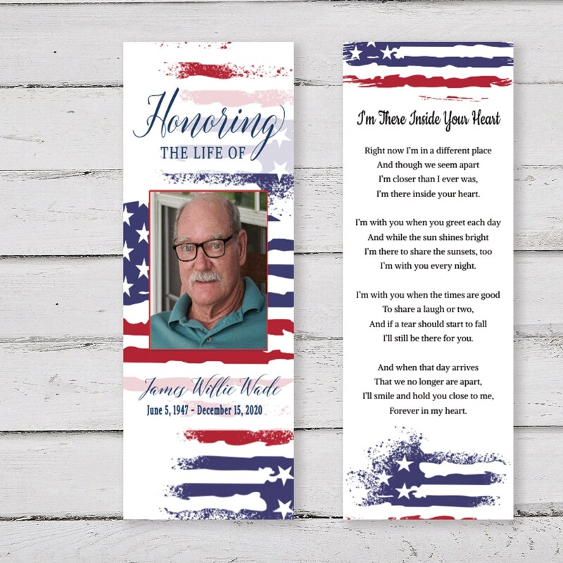 Memorial Bookmark - Etsy
