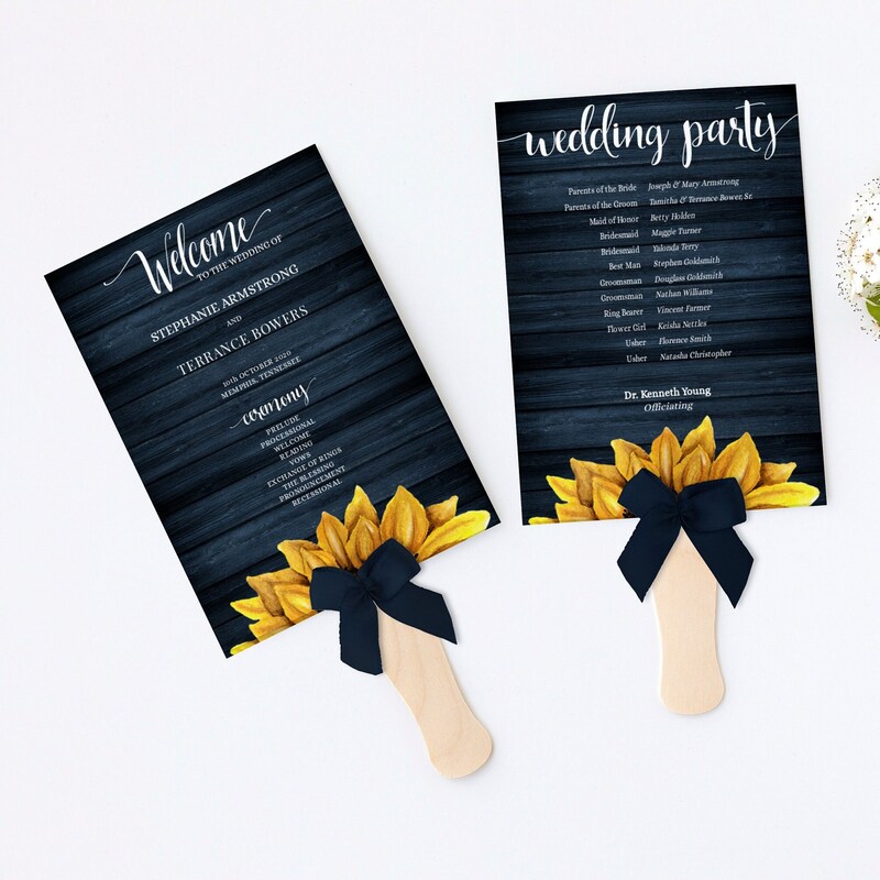 Rustic Wedding Program - Etsy