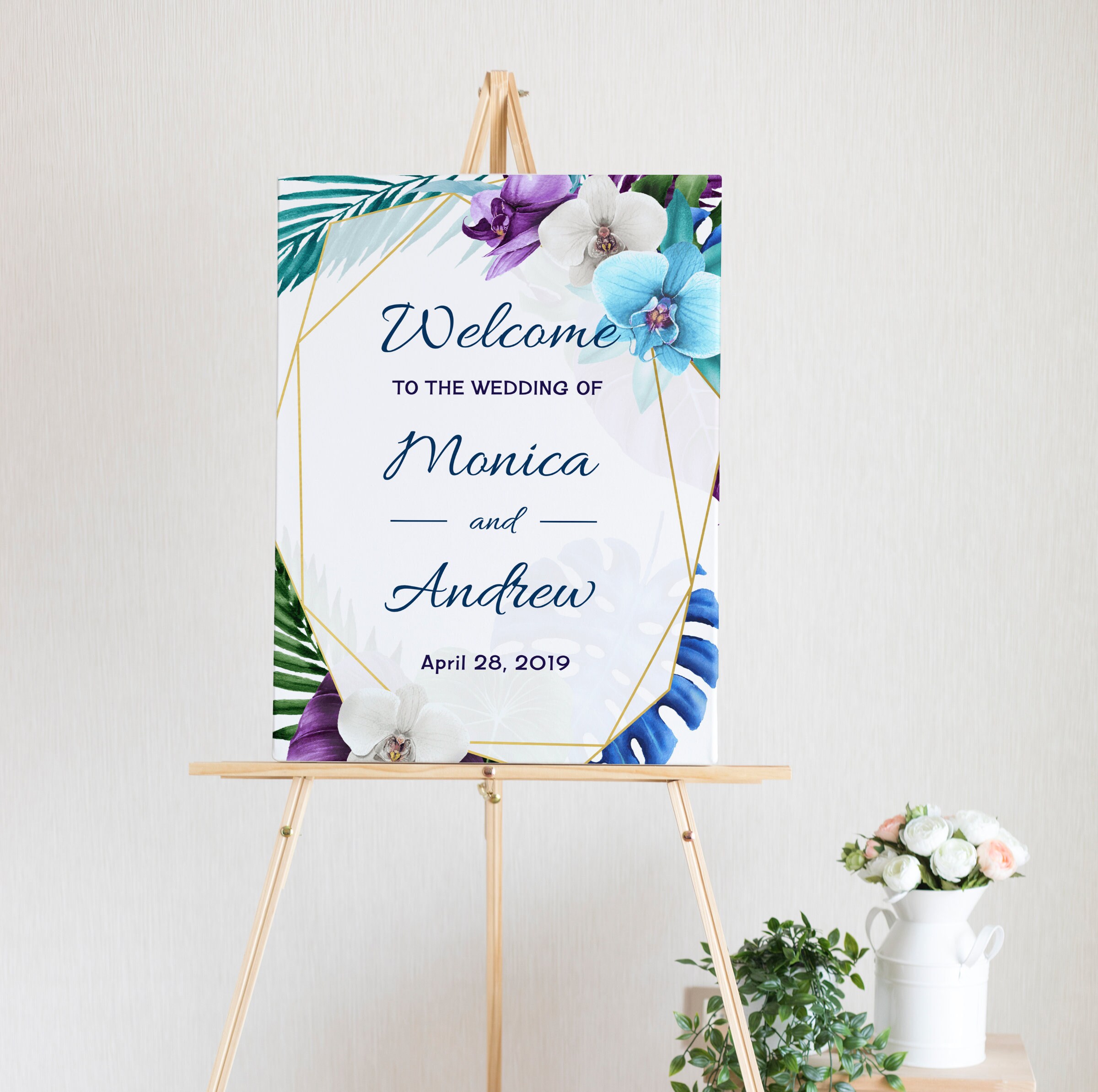 Tropical Wedding Welcome Sign Template-tropical Welcome - Etsy