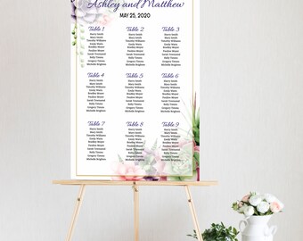 Succulent Seating Chart - Etsy