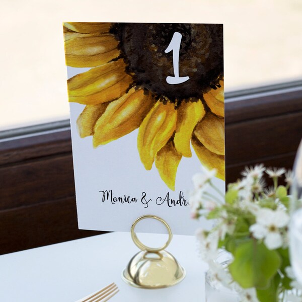 Sunflower Table Numbers - Etsy