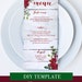 Rustic Christmas Wedding Menu Card Rustic Menu Template - Etsy