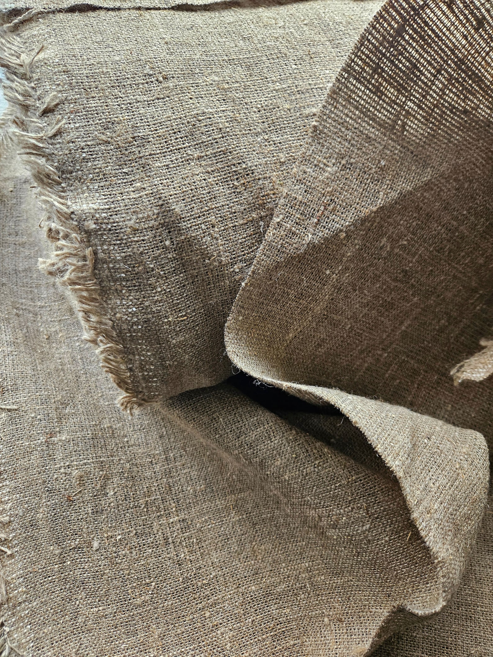 Linen Fabric RUSTIC Heavy Weight for Decoration Upholstery in Natural ...