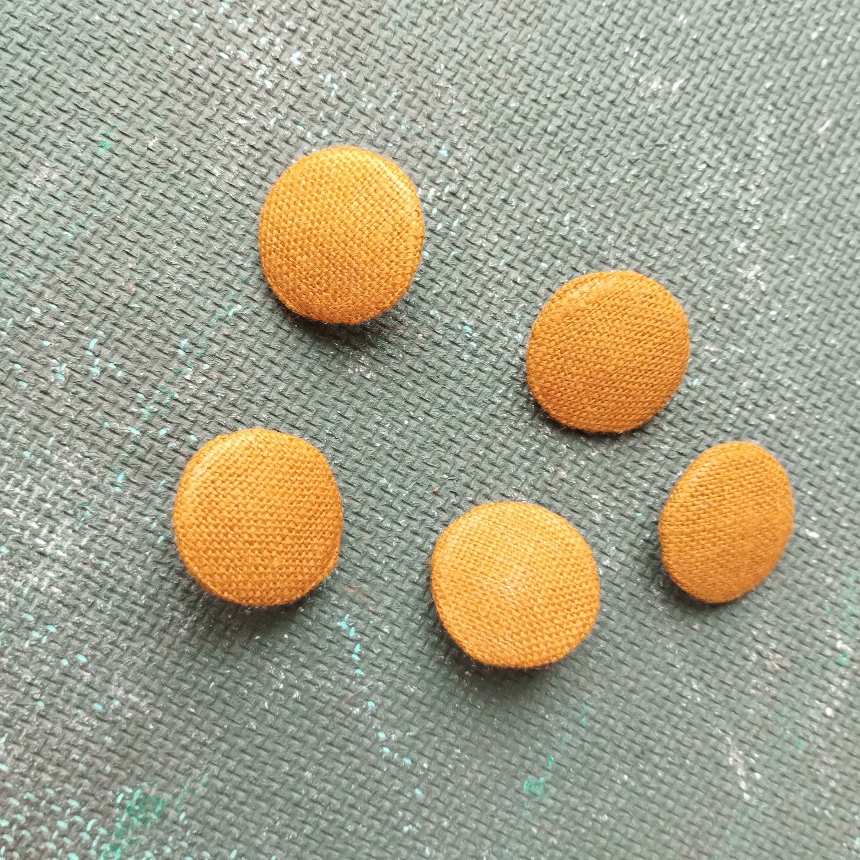 Linen Buttons in Mustard Yellow Linen, Natural Linen Fabric Buttons ...