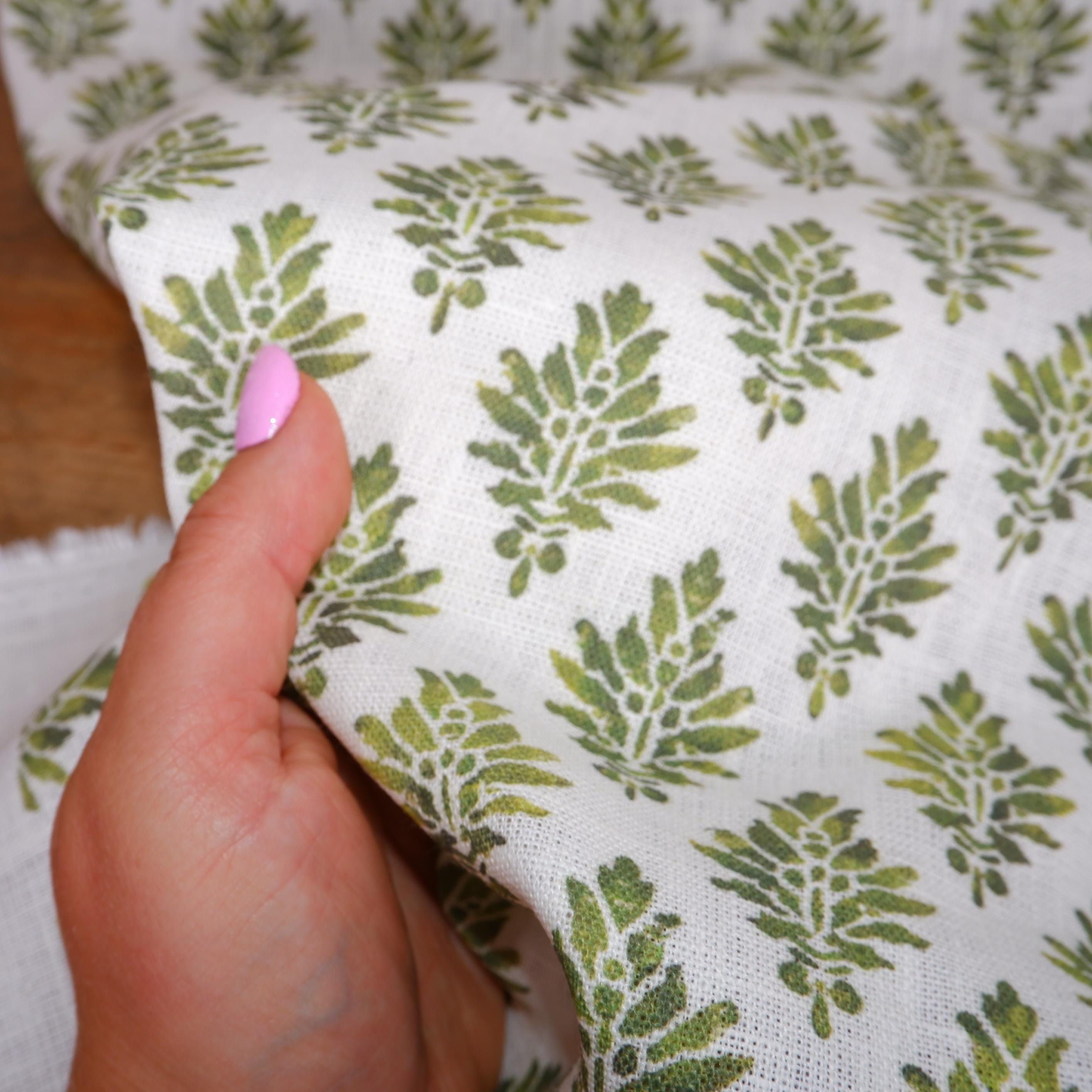 100% Linen Fabric With Print Lithuanianlinenmill - Etsy
