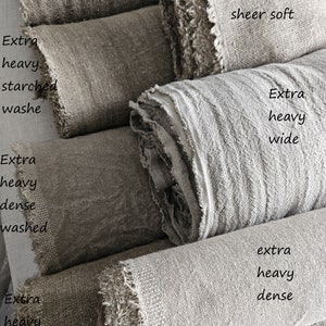 Linen Fabric RUSTIC Heavy Weight for Decoration Upholstery in Natural ...