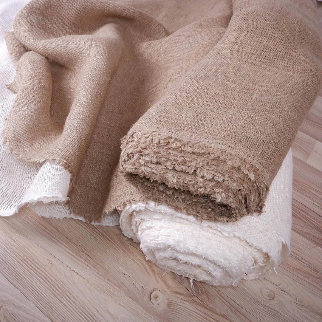 Pure Linen Fabric - Heavy Sheer Flax - Undyed or White - 310 Gsm ...