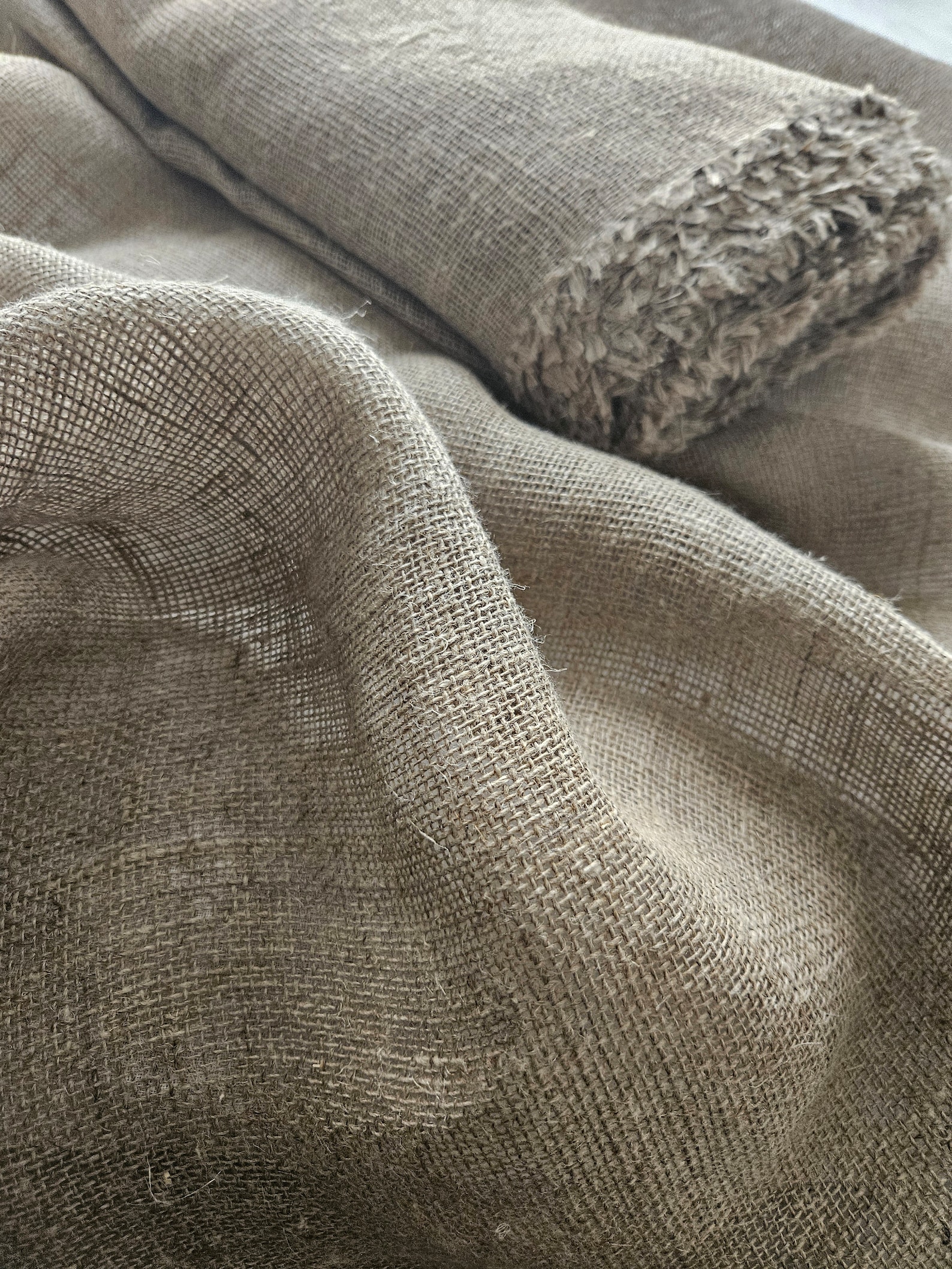 Linen Fabric RUSTIC Heavy Weight for Decoration Upholstery in Natural ...