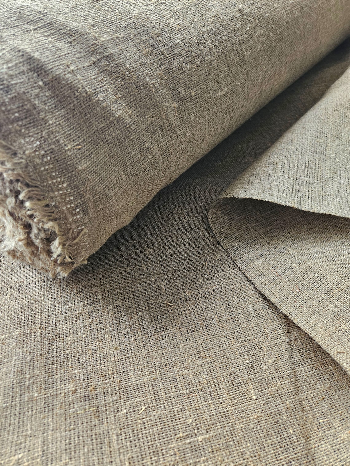 Linen Fabric RUSTIC Heavy Weight for Decoration Upholstery in Natural ...