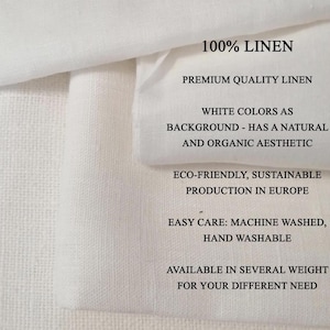100% LINEN Fabric Italian Tuscany Scenery, Linen Fabric With Green ...