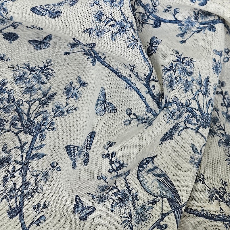 Bird Toile Fabric - Etsy