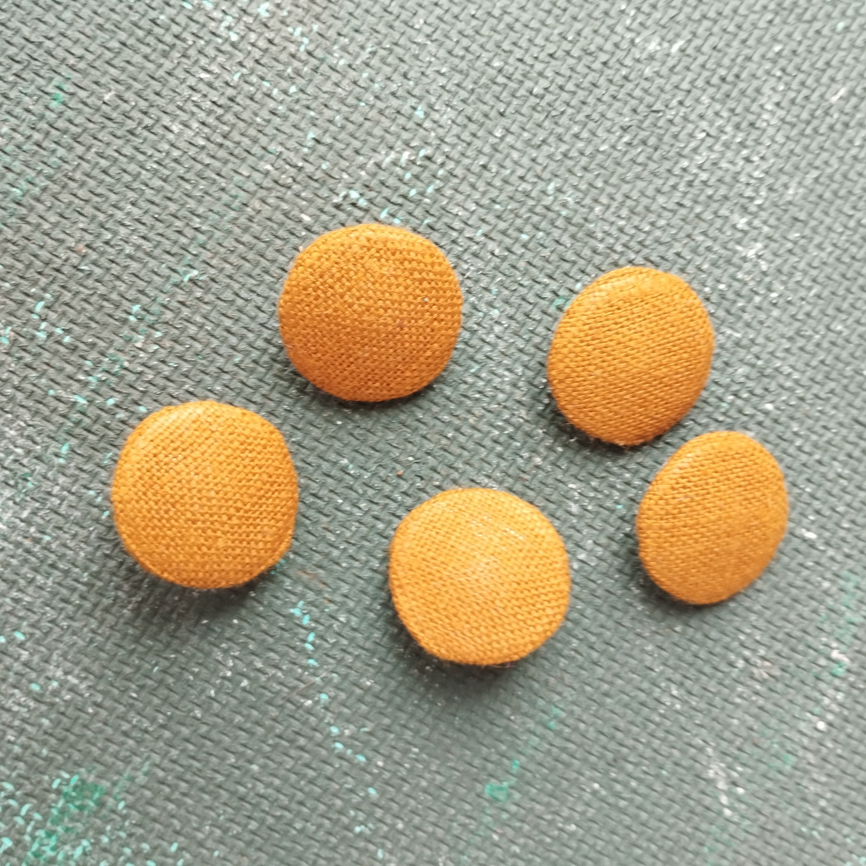 Linen Buttons in Mustard Yellow Linen, Natural Linen Fabric Buttons ...