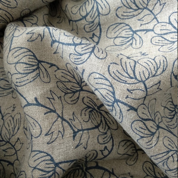 Floral Linen Fabric - Etsy