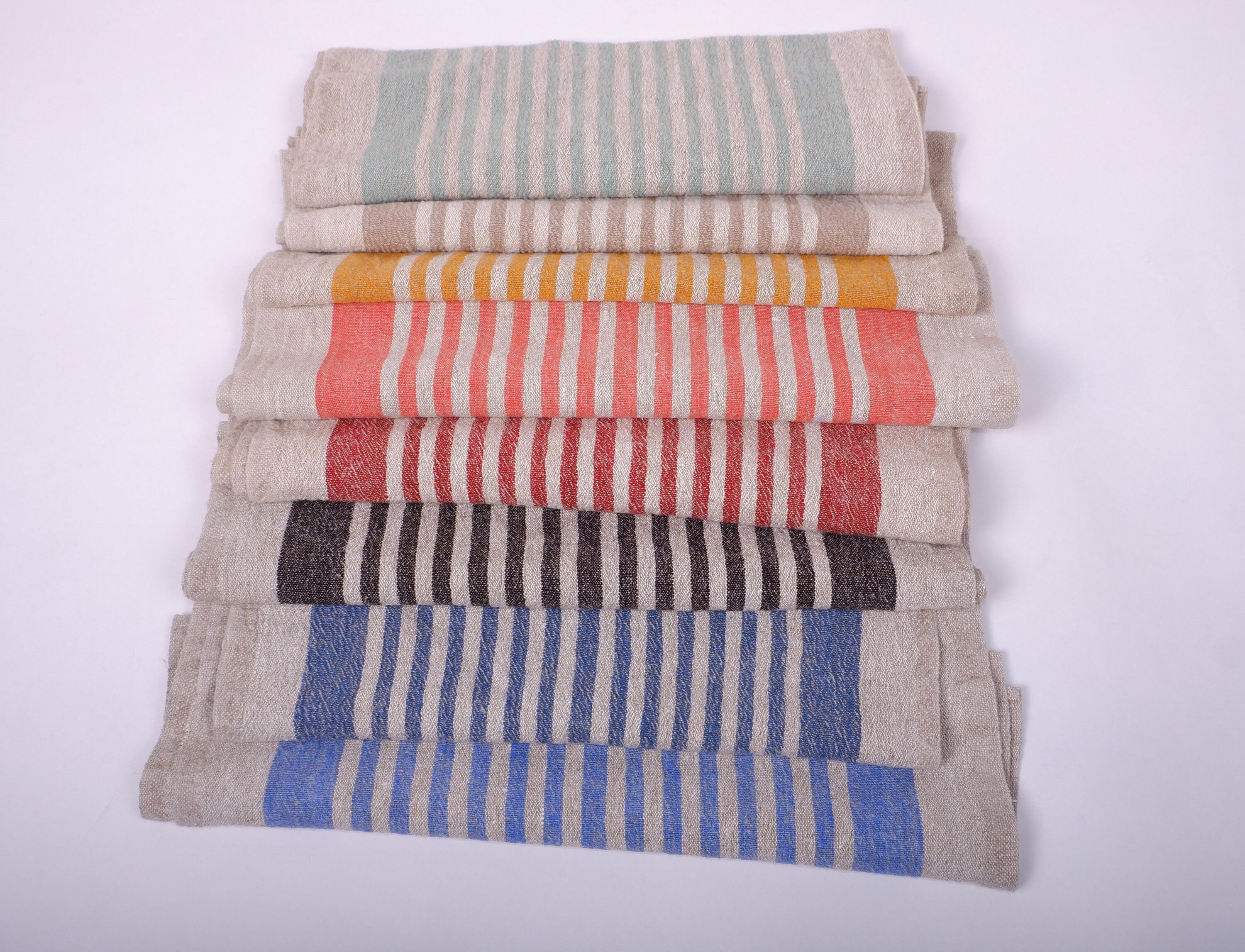 100% Linen Fabric Grain Sack Fabric Feedsack French Country Cottage ...
