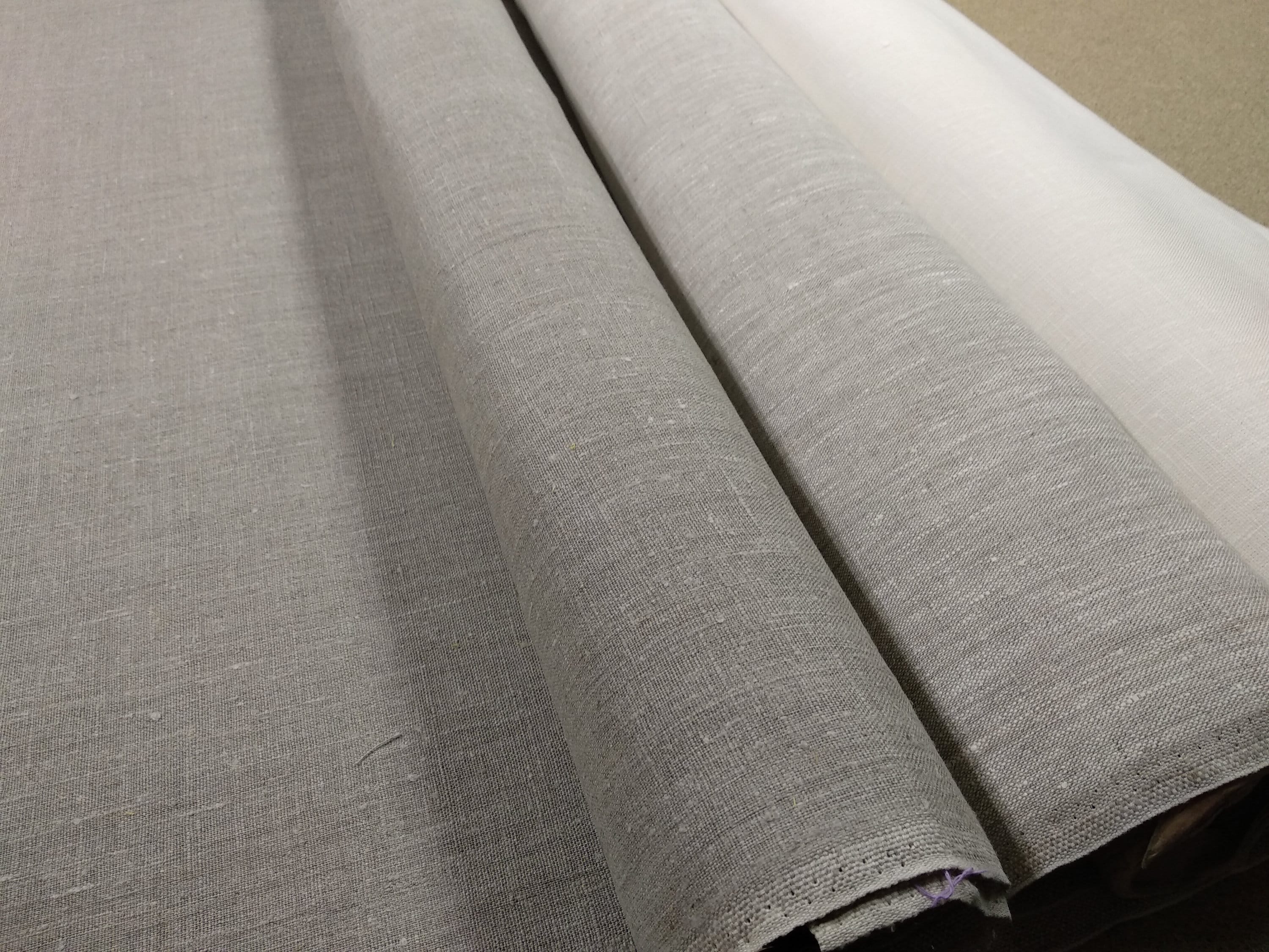 100% Linen Fabric 240gsm Heavy, Dense Flax Natural. Sack Weave, French ...