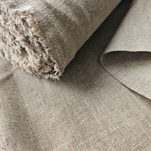 Linen Fabric RUSTIC Heavy Weight for Decoration Upholstery in Natural ...