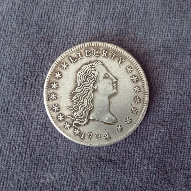 One Dollar Coin 1794 Flowing Hair Liberty Usa United States Of | Etsy