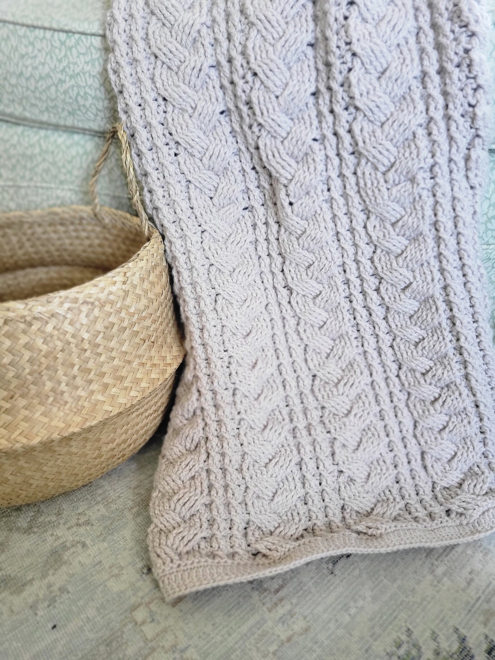 The Cable Throw Crochet Pattern Crochet Cable Blanket Pattern PDF ...