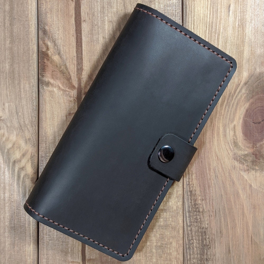 Womens Checkbook Cover Checkbook Covers With Button Genuine - Etsy