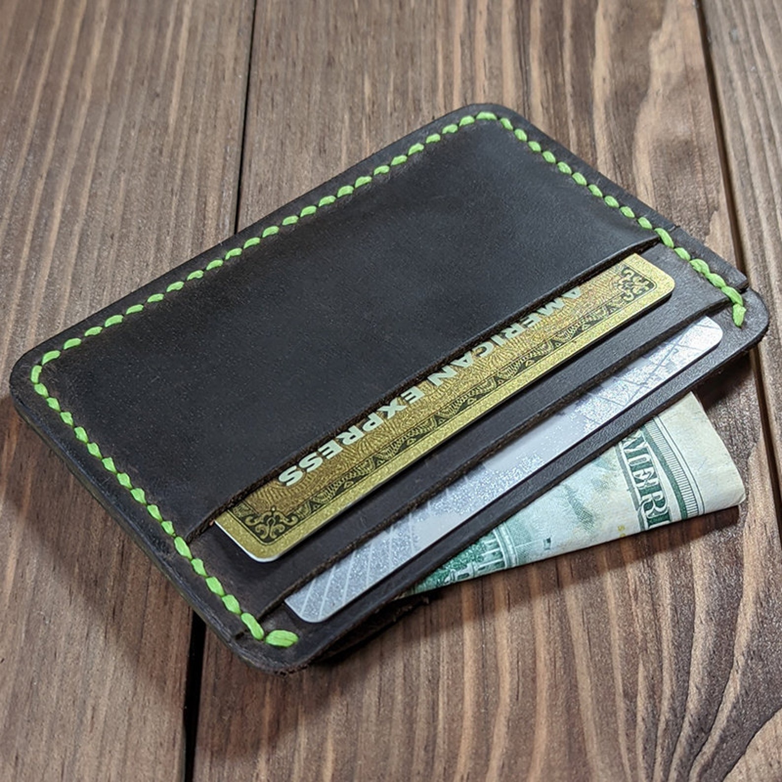 Minimalist wallet Credit card holder Leather card holder | Etsy