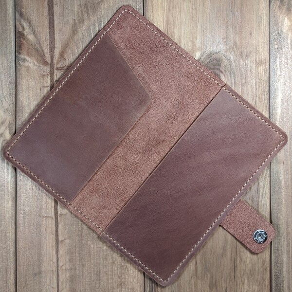 Leather Checkbook Cover for Men - Etsy