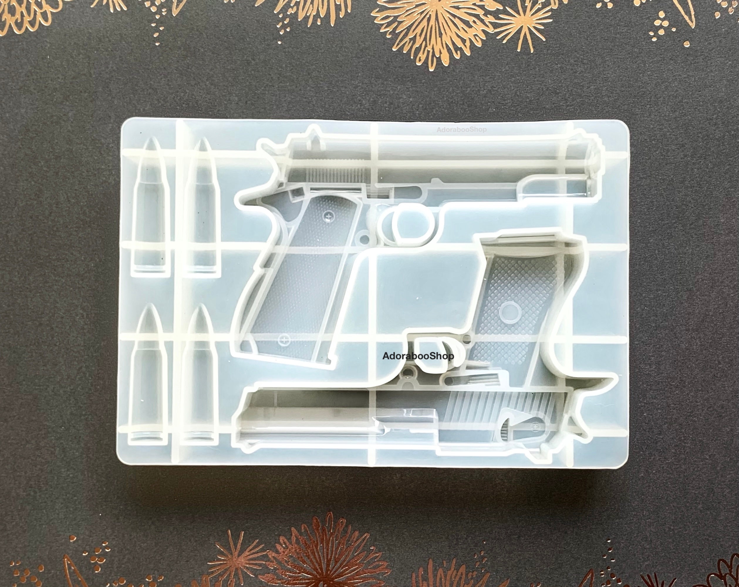 Gun Silicone Mold Pistol Bullet Halloween Prop Resin Epoxy - Etsy