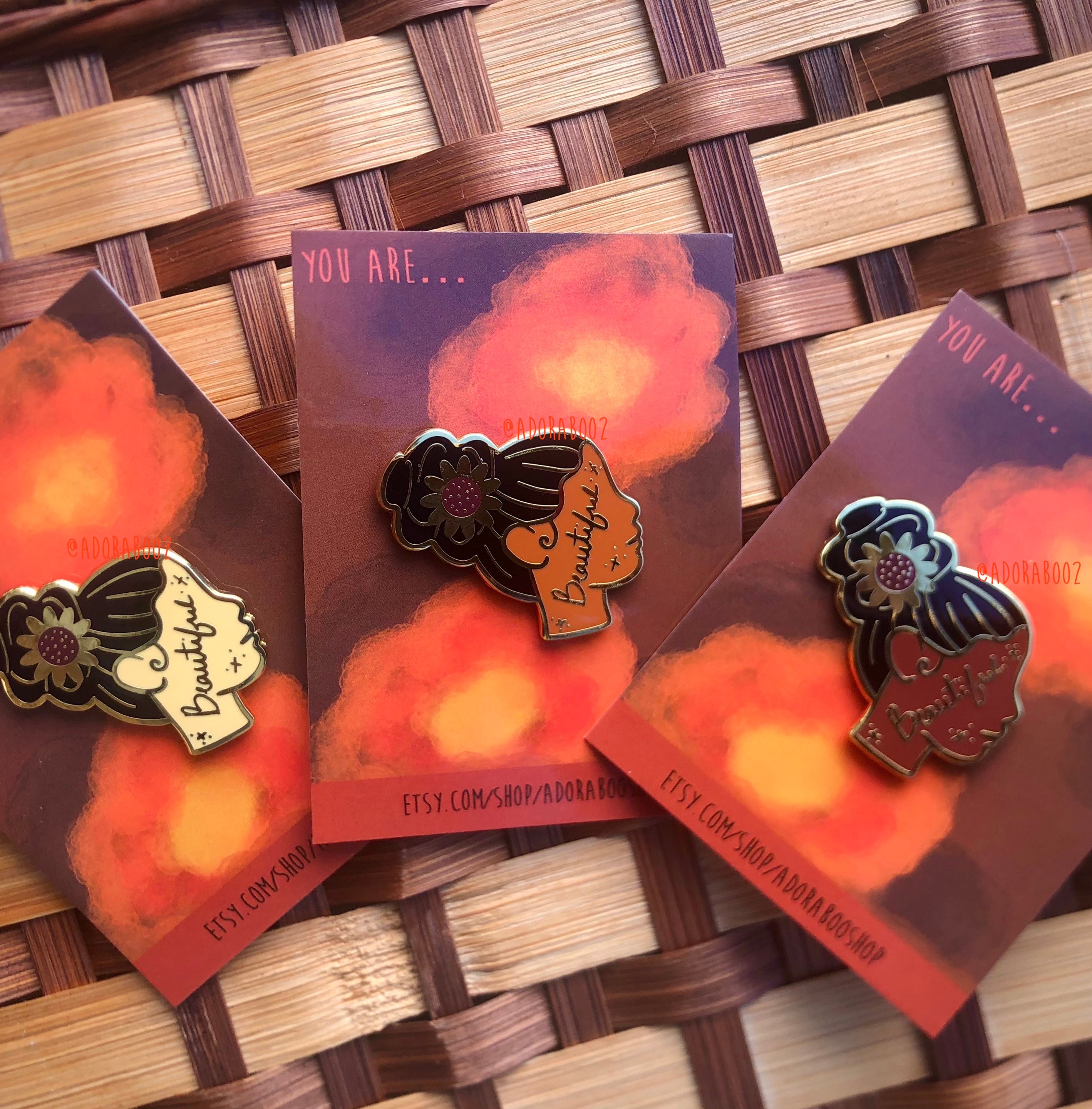 Beautiful Woman Enamel Pin Girls of Color Empowerment - Etsy