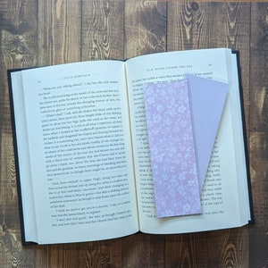 Floral Bookmarks : Simple and Fun, Soft Colors, Blue and Purple Small ...