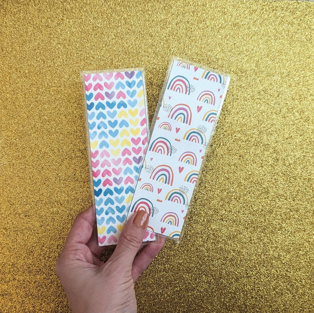 Colorful Bookmarks: Simple and Fun, Hearts and Rainbows - Etsy