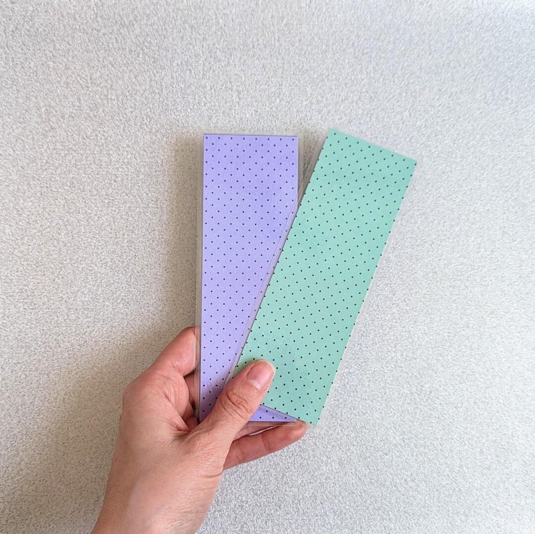 Bookmarks With Polka Dots: Simple and Fun, Teal and Purple - Etsy