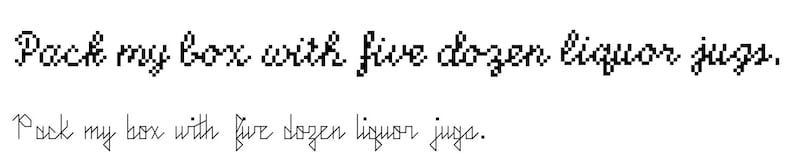 Cursive Font Alphabet - Cross Stitch Pattern, Instant Download, PDF ...
