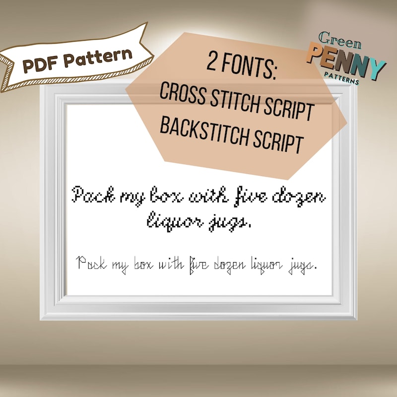 Cursive Cross Stitch - Etsy