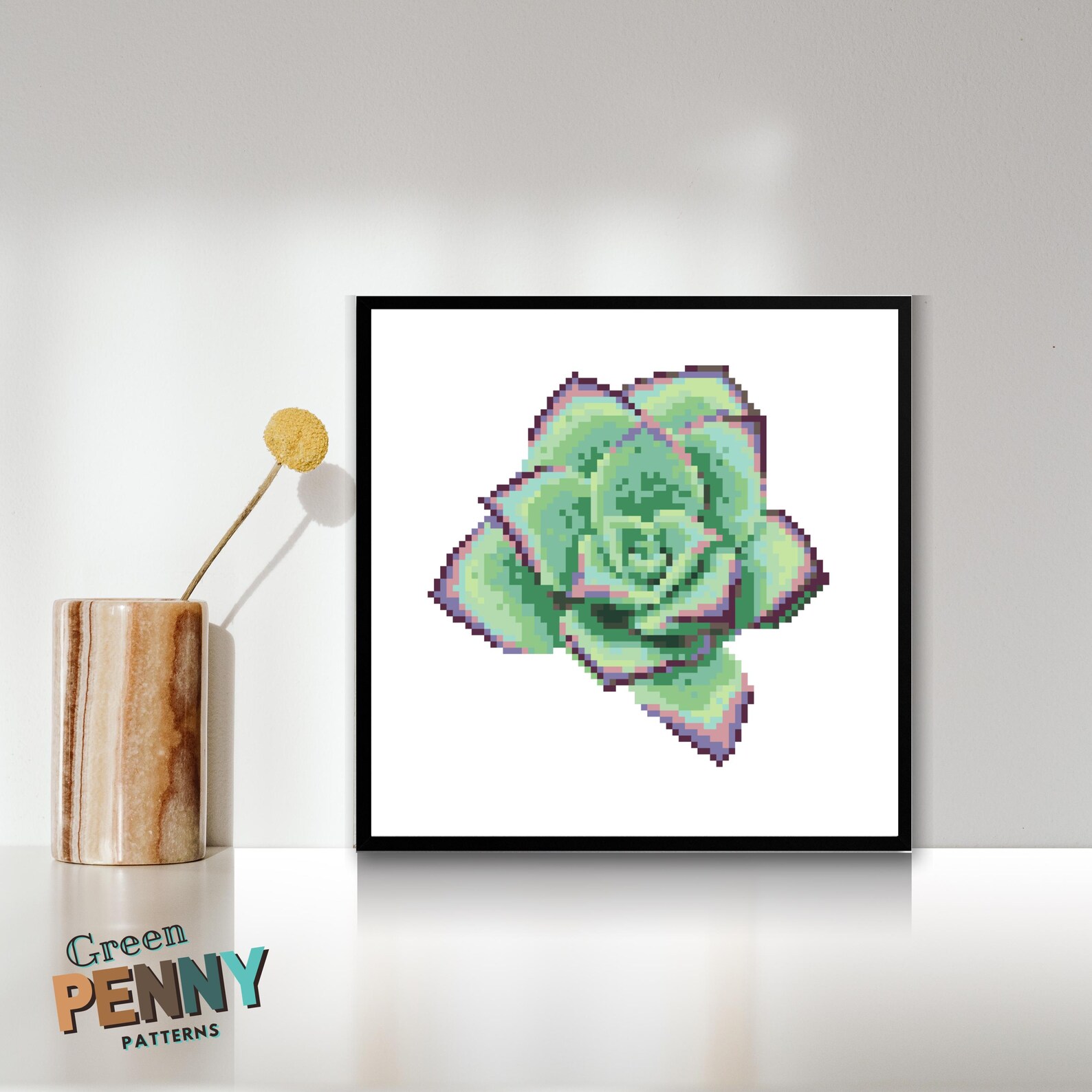 Succulent - Cross Stitch Pattern, Instant Download, PDF Pattern - Etsy