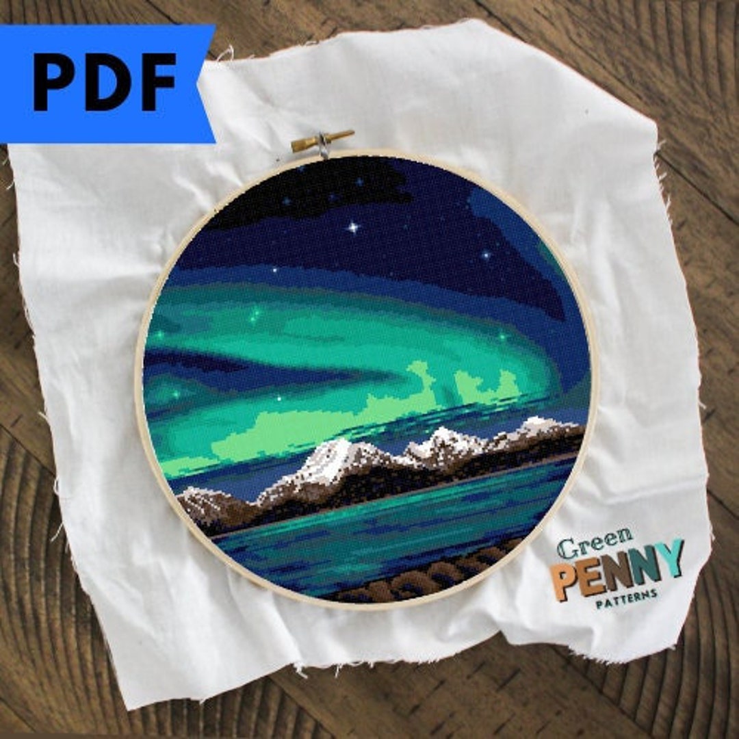 Northern Lights 2 Cross Stitch Pattern, Instant Download, PDF Pattern ...