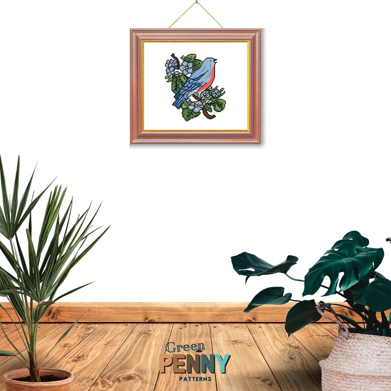 Backyard Birds: Eastern Bluebird - Cross Stitch Pattern, Instant ...