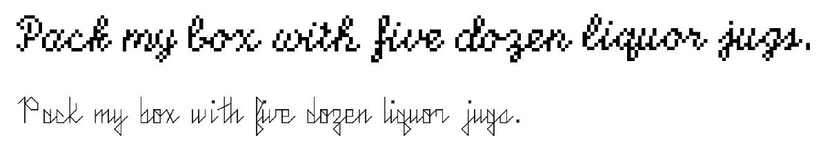 Cursive Font Alphabet Cross Stitch Pattern Instant - Etsy