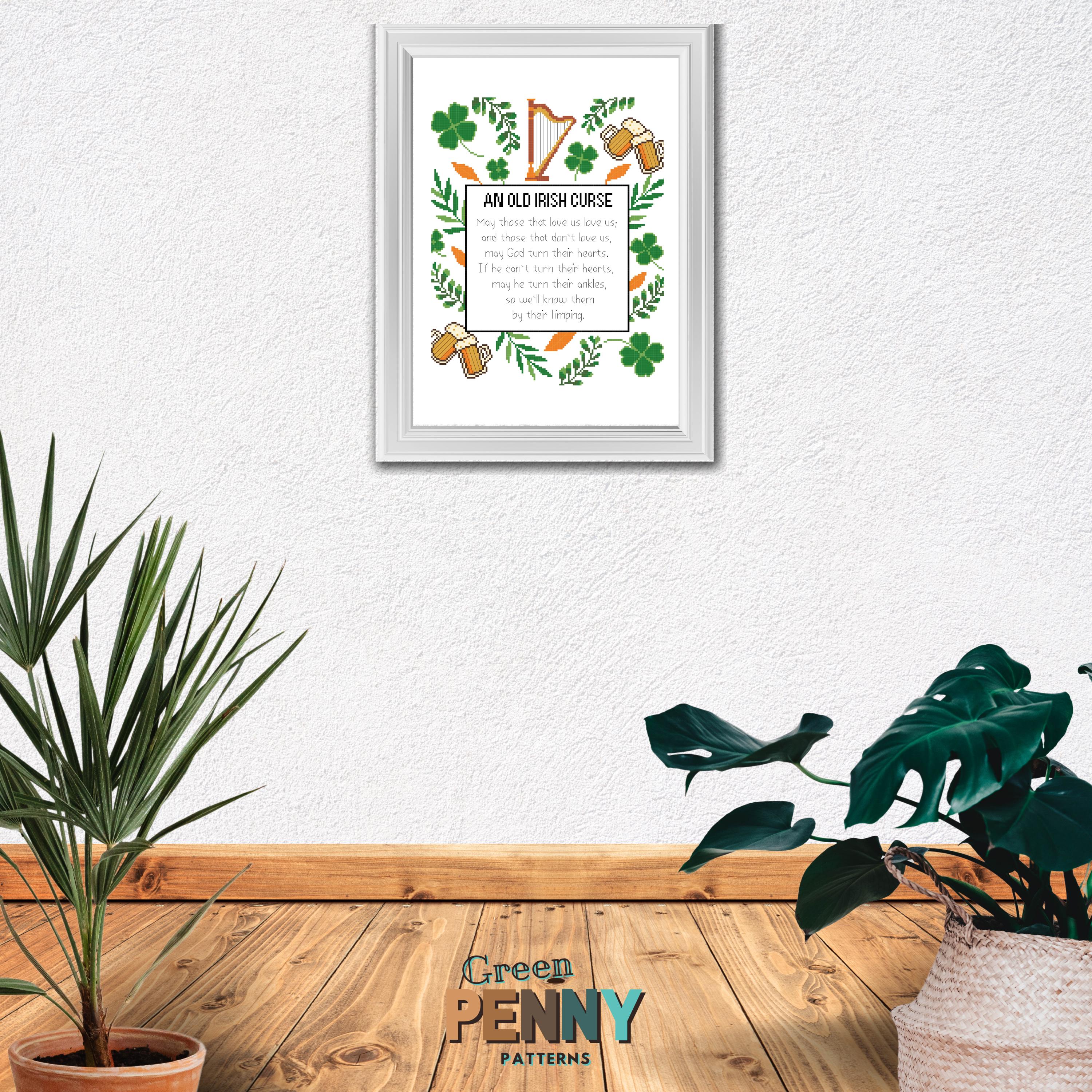 Old Irish Curse - Cross Stitch Pattern, Instant Download, PDF Pattern ...