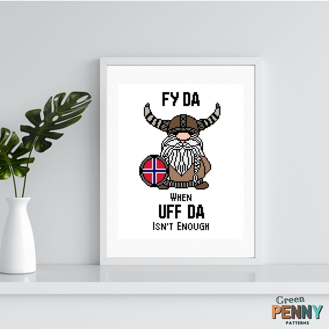 Uff Da Gnome - Cross Stitch Pattern, Instant Download, PDF Pattern - Etsy