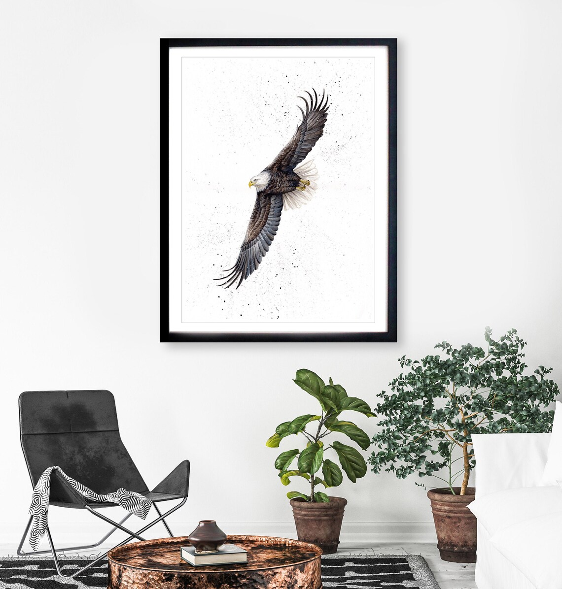Flying Bald Eagle Print in Various Sizes - Etsy UK