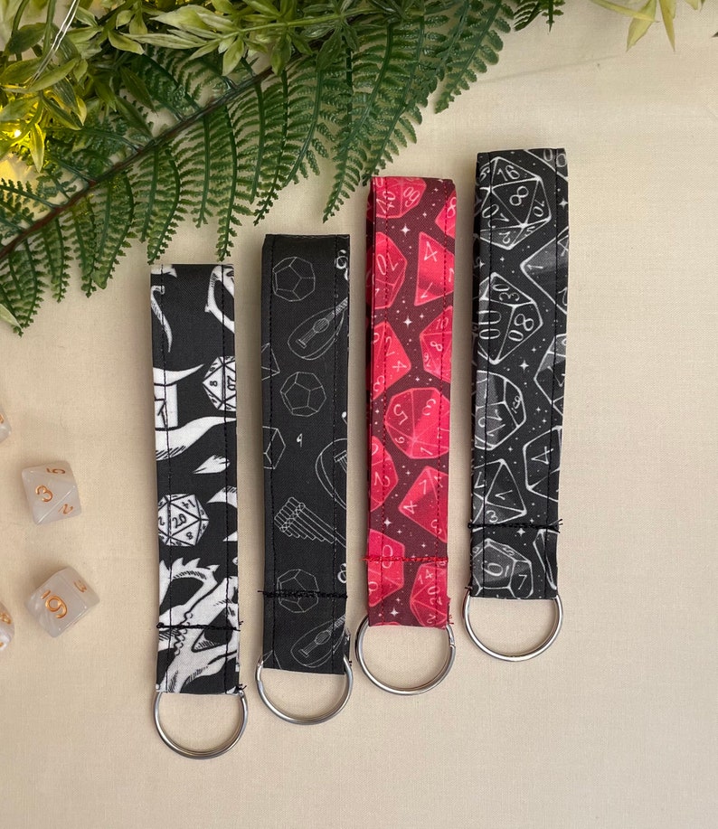 Dnd Wristlet Keychain, Dnd Keychain, Key Fob Wristlet, Wrist Keychain ...