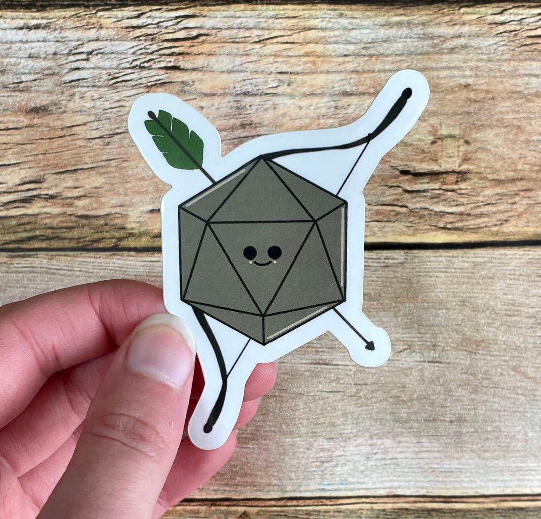 Dnd Ranger Vinyl Sticker, Glossy Dice Sticker, D20, Dungeons and ...
