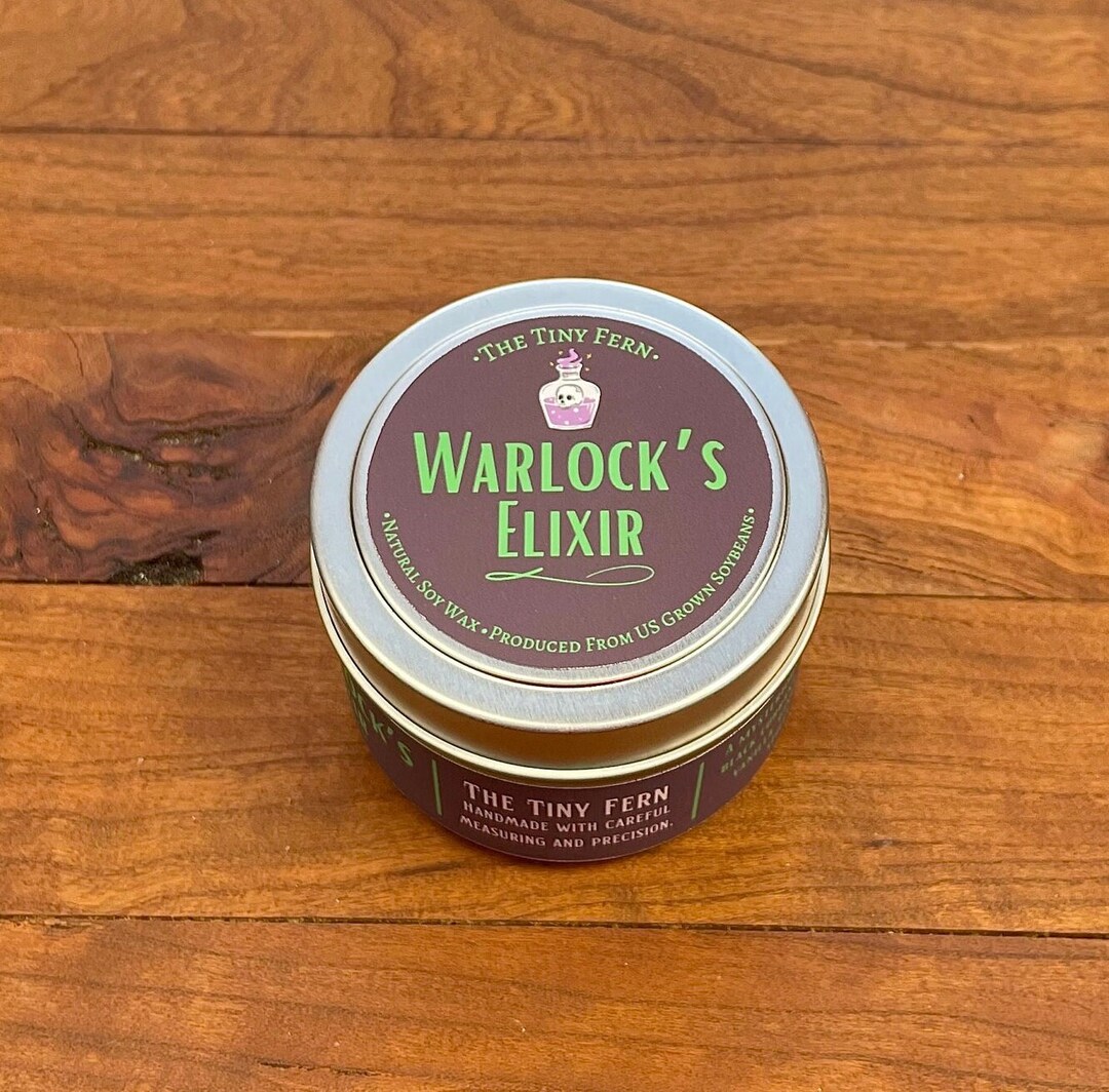 Warlock's Elixir Dungeons and Dragons Candle, Black Currant Jasmine ...