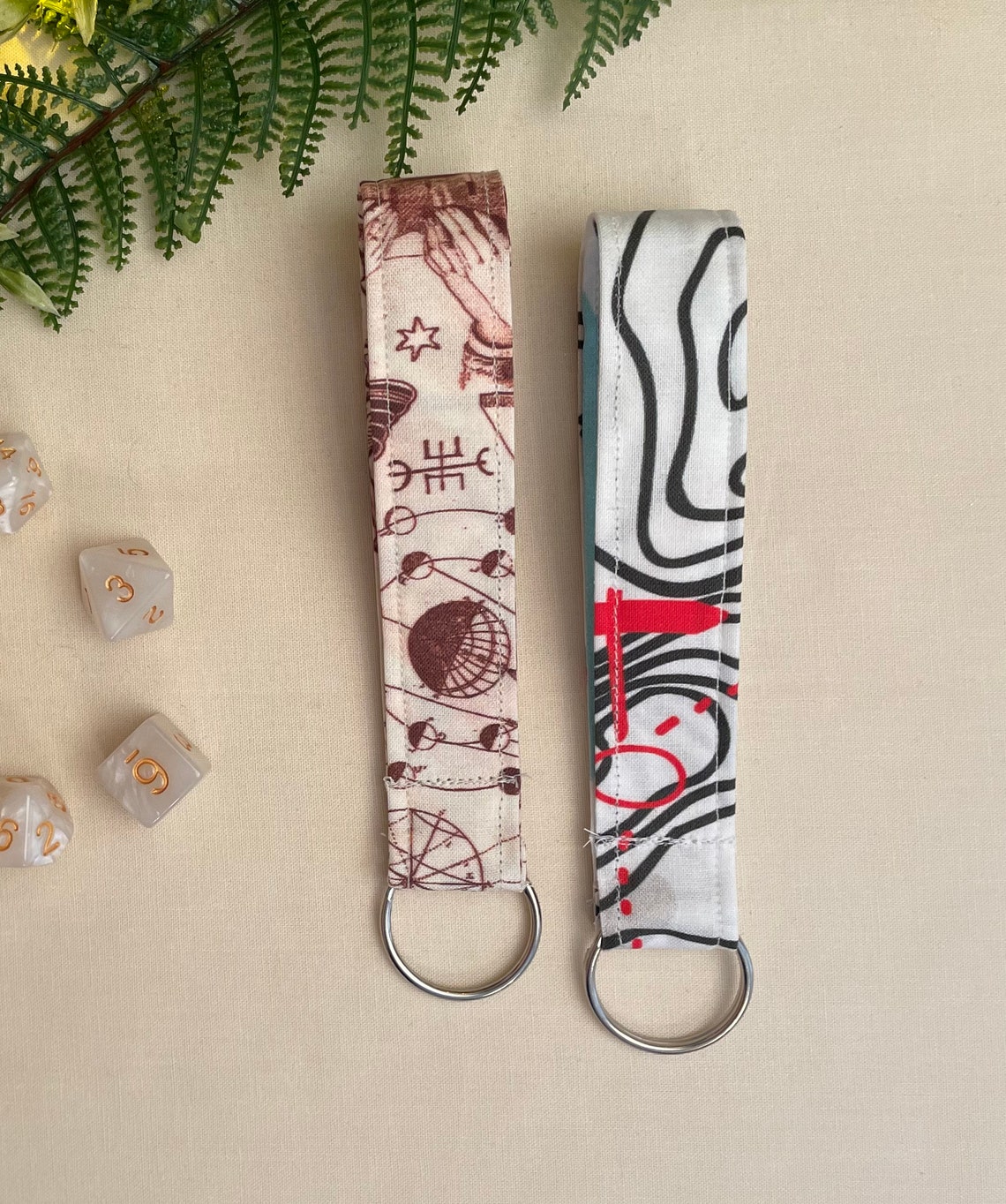 Dnd wristlet keychain dnd keychain key fob wristlet wrist | Etsy