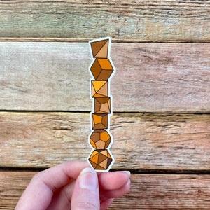 Orange Dnd Dice Stack Vinyl Sticker, Glossy Dice Sticker, D20, Dungeons ...
