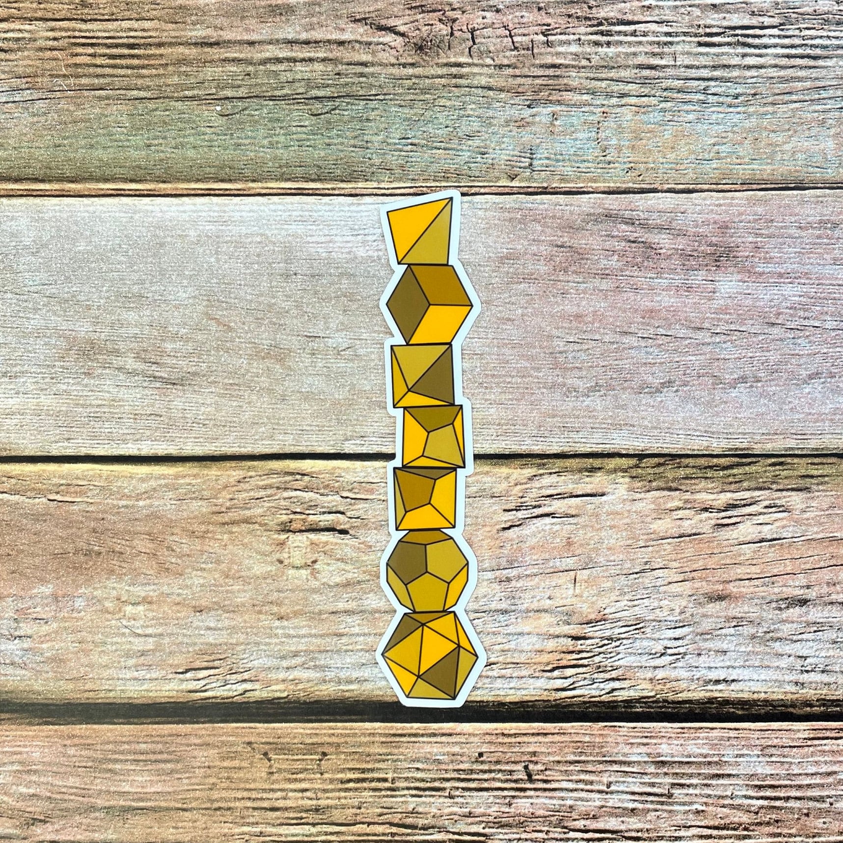 Yellow Dnd Dice Stack Vinyl Sticker Glossy Dice Sticker D20 - Etsy
