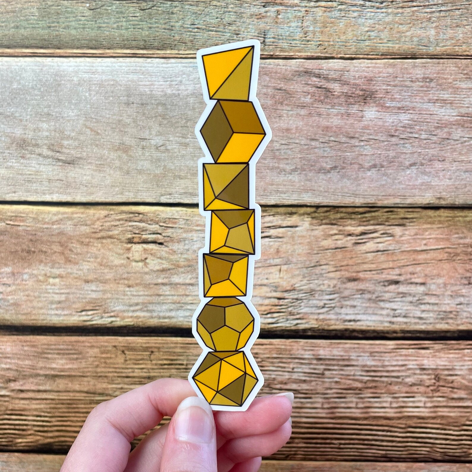 Yellow Dnd Dice Stack Vinyl Sticker Glossy Dice Sticker D20 - Etsy