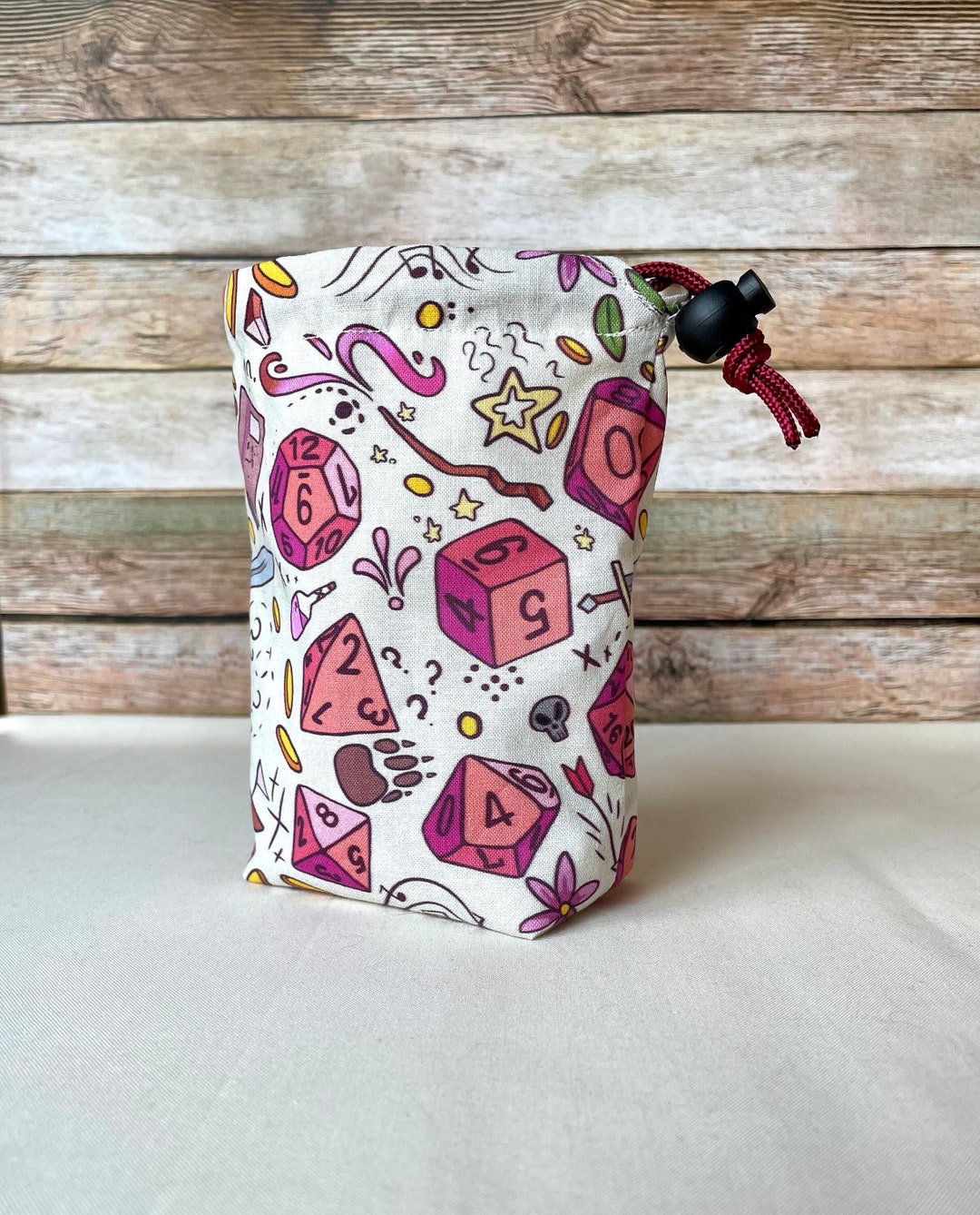 Pink Dice Bag, Dice Storage, Dice Holder, Tabletop Rpg Game Bag, Dnd ...