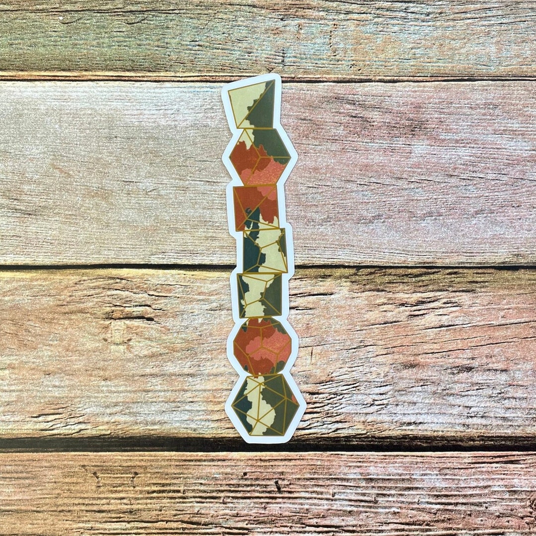 Marble Dnd Dice Stack Vinyl Sticker, Glossy Dice Sticker, D20, Dungeons ...