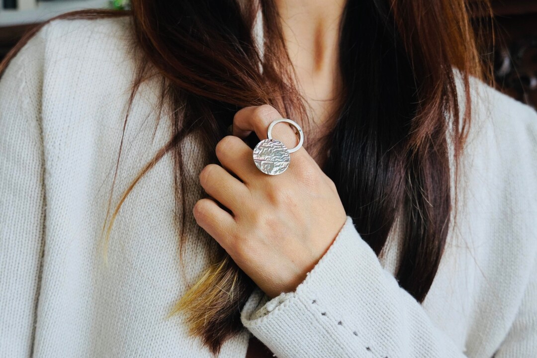 Moon Movable Ring; Eclipse; Nature-inspired Art Jewelry; Mountain ...